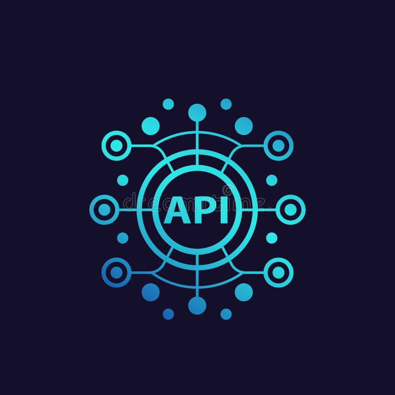 API, Icono Del Vector Del Interfaz De Programación De Uso Ilustración ...