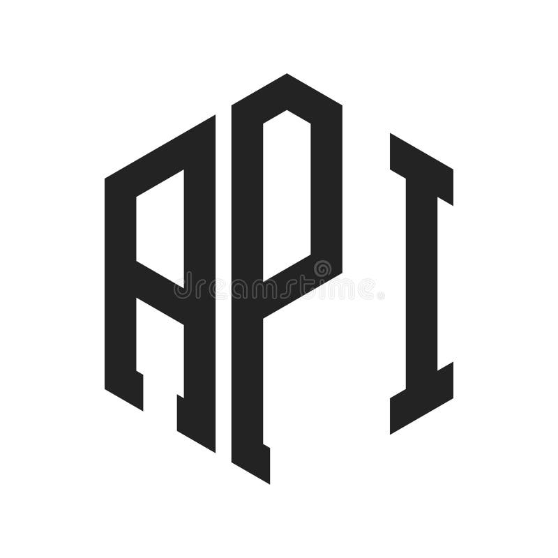 API Logo Design. Initial Letter API Monogram Logo Using Hexagon Shape ...