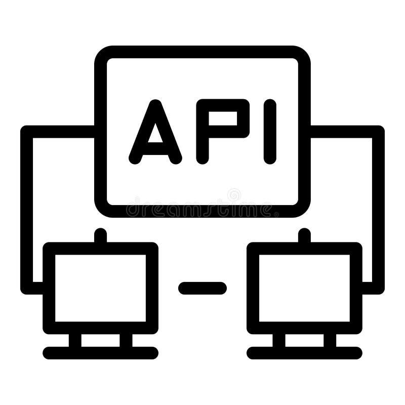 Api Network Icon Outline Vector. Business Process Stock Vector ...
