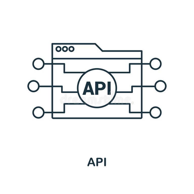 Api Outline Icon. Simple Design from Web Development Icon Collection ...