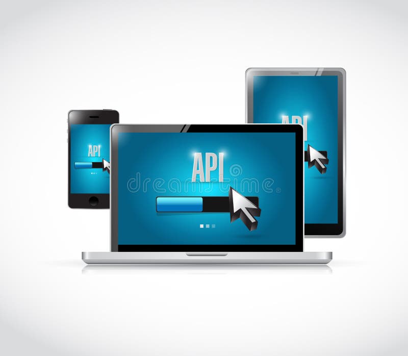 Api Technology Updates Sign Concept Stock Illustration - Illustration ...