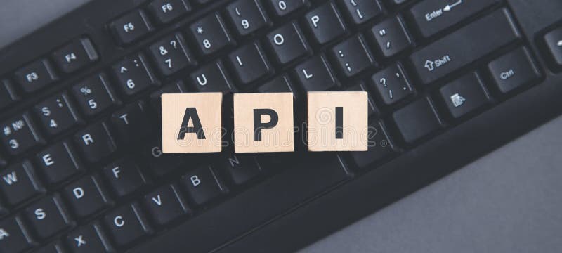 API Word on Wooden Cubes. Application Programming Interface Stock Photo ...