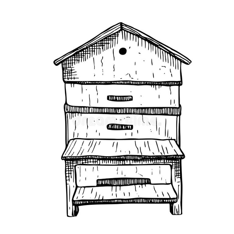 Apiary, Bee House , Vector Image Stock Vector - Illustration of nature ...