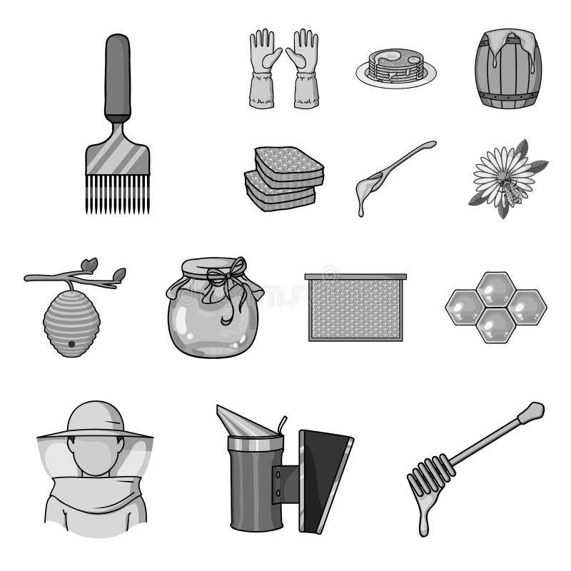 Apiary and Beekeeping Monochrome Icons in Set Collection for Design ... Apiary and Beekeeping Monochrome Icons in Set Collection for Design ...