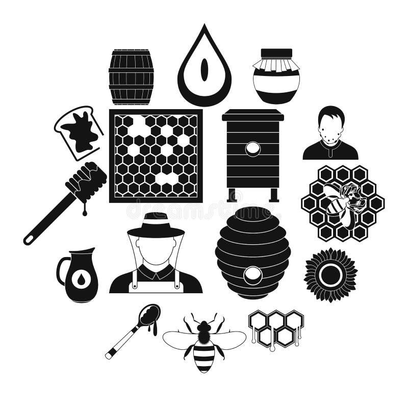 Apiary black simple icon stock vector. Illustration of isolated - 131886349