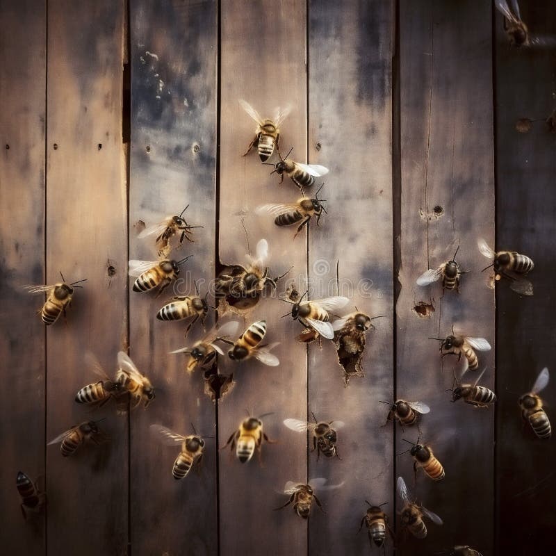 Apiary Honey Bees Beehive Hive Insects Nature Stock Photo - Image of ...