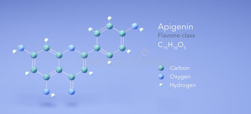 Apigenin Molecule, Molecular Structures, Flavone, 3d Model, Structural ...