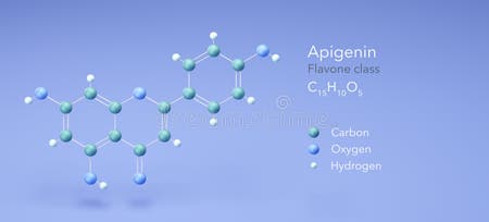 Apigenin Molecule, Molecular Structures, Flavone, 3d Model, Structural ...