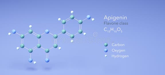 Apigenin Molecule, Molecular Structures, Flavone, 3d Model, Structural ...