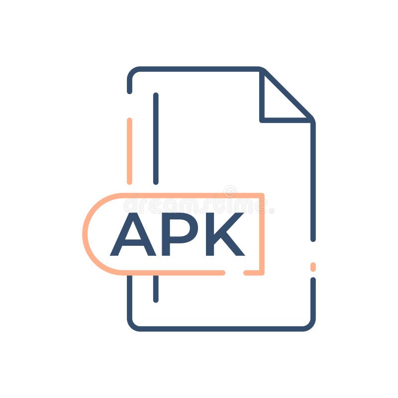 APK File Format Icon. APK Extension Line Icon Stock Vector ...