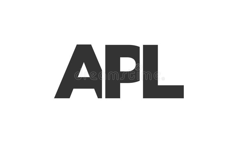 APL Logo Design Template with Strong and Modern Bold Text. Initial ...
