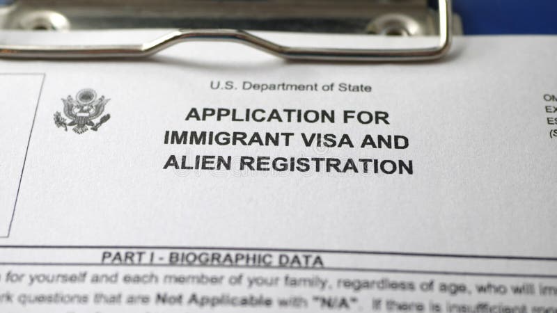 Apllication for Immigrant Visa and Alien Registration Stock Video ...