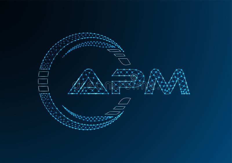 APM Low Poly Letter Logo Vector Design. Stock Illustration ...