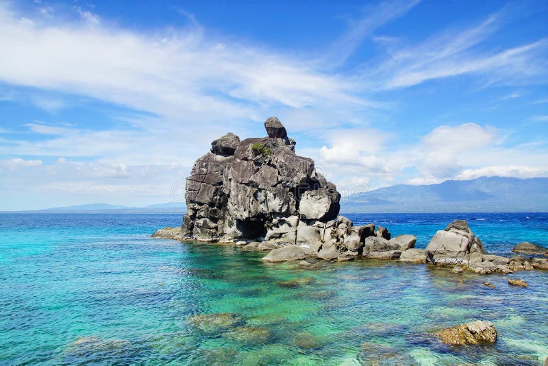 Apo island, Philippines stock image. Image of mountain - 29336583