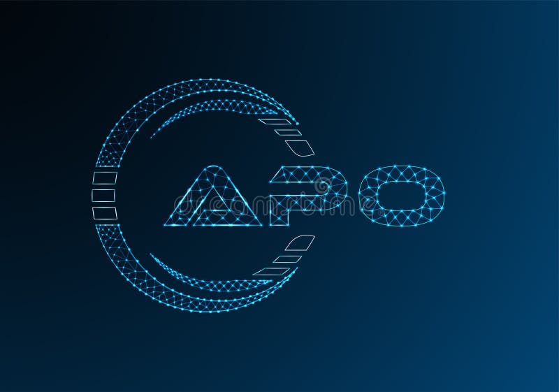 APO Low Poly Letter Logo Vector Design. Stock Illustration ...