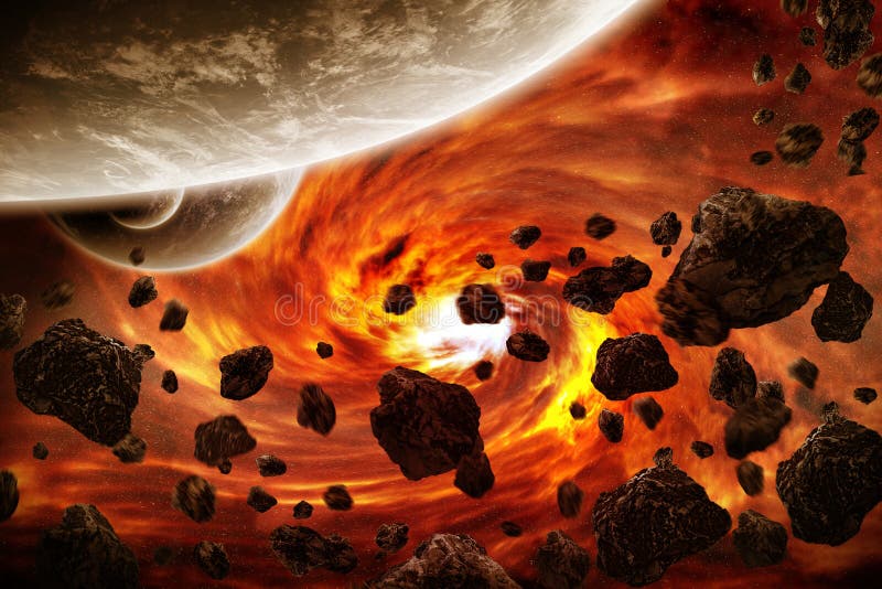 Explosão Do Planeta - Exploração Do Universo Ilustração Stock ...