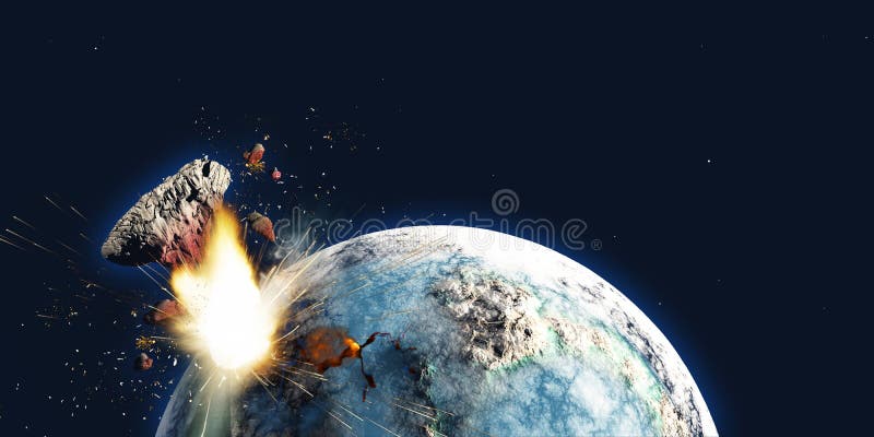 2012 Apocalypse End Of World Planetary Collision Stock Illustration ...