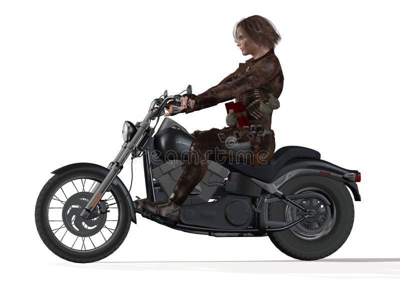 Apocalypse Biker 2 stock photo. Illustration of motorcycle - 39084224