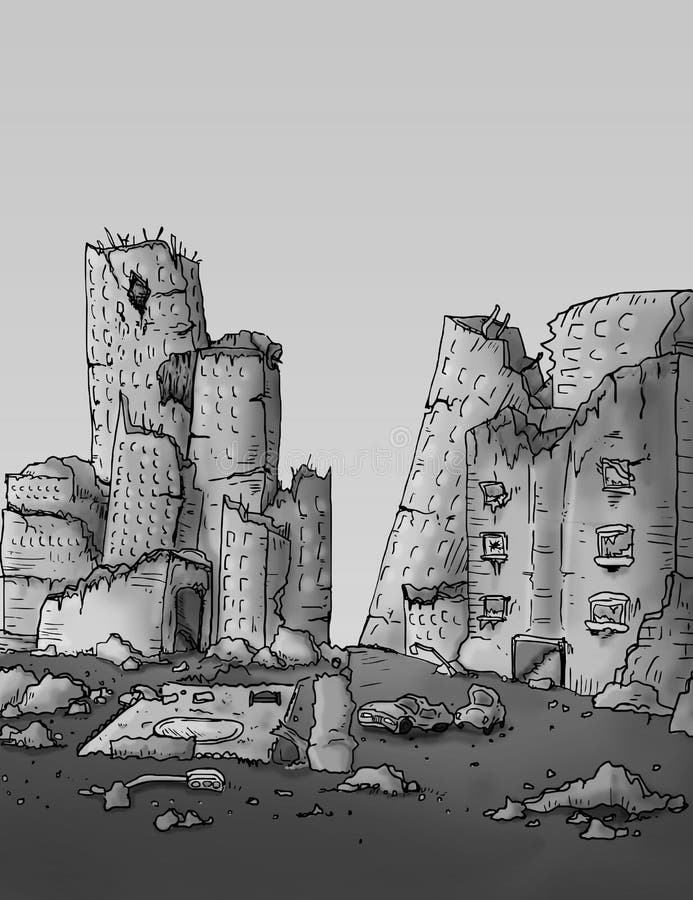 Apocalypse City Illustration Stock Illustration - Illustration of city ...