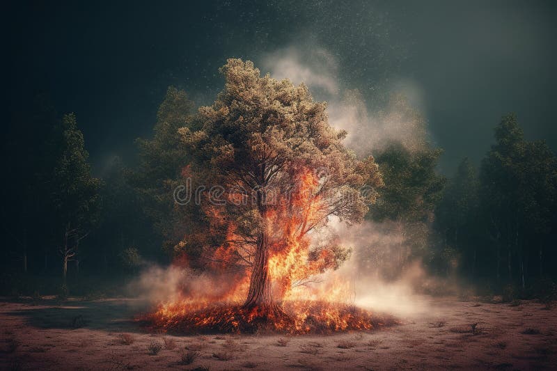 Apocalypse, Fire and Melting of Planet Earth. Global Warming of the ...