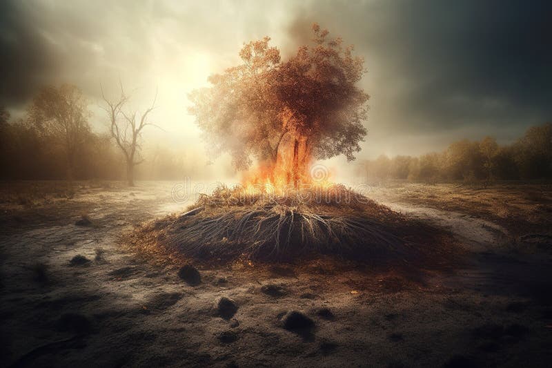 Apocalypse, Fire and Melting of Planet Earth. Global Warming of the ...