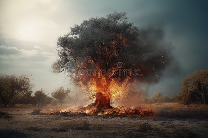 Apocalypse, Fire and Melting of Planet Earth. Global Warming of the ...