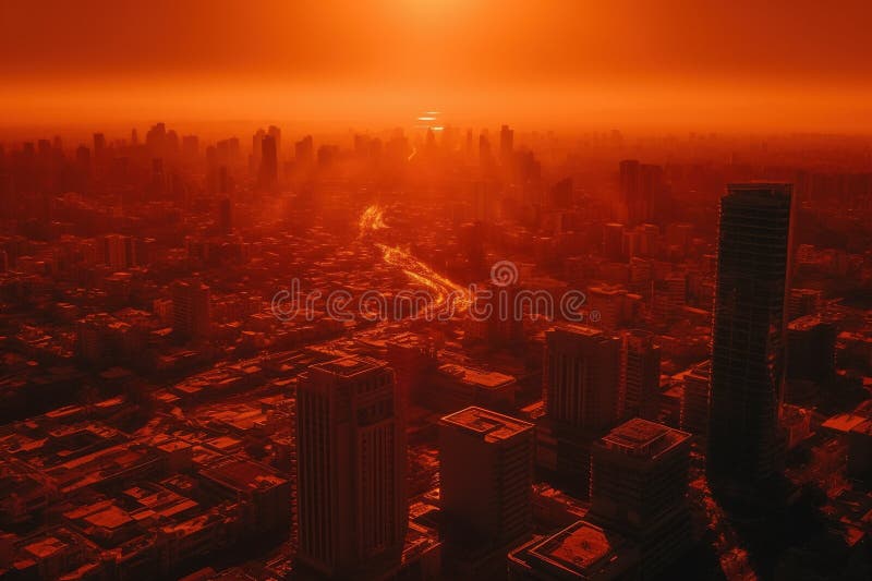 Apocalypse, Fire and Melting of Planet Earth. Global Warming of the ...