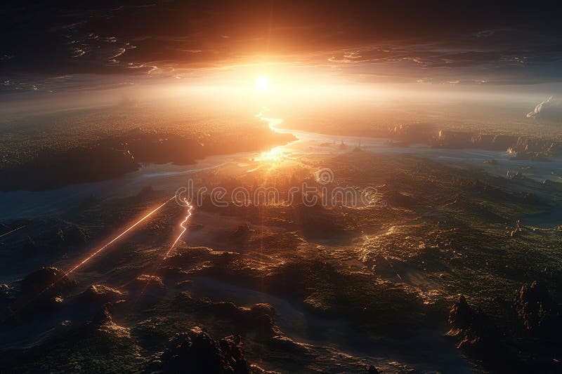 Apocalypse, Fire and Melting of Planet Earth. Global Warming of the ...