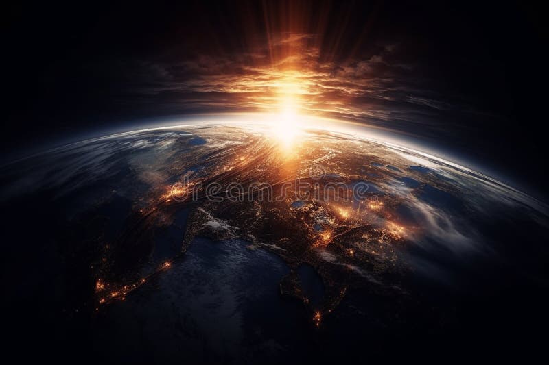 Apocalypse, Fire and Melting of Planet Earth. Global Warming of the ...