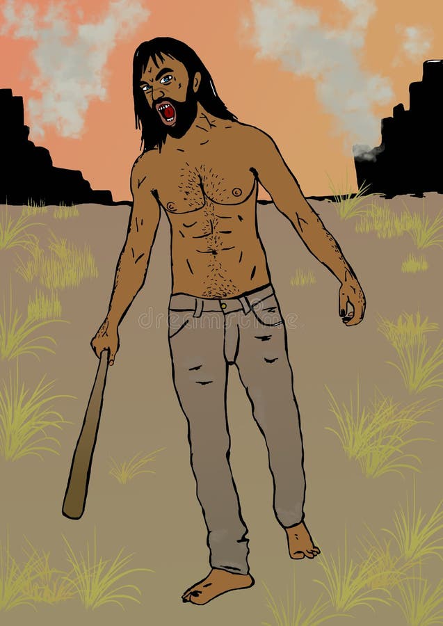 Apocalypse man stock illustration. Illustration of earth - 73031426