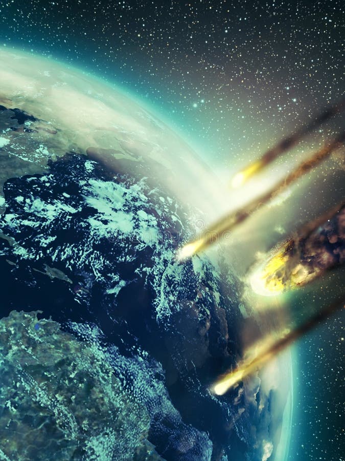 Meteor apocalypse stock illustration. Illustration of fairy - 97289509