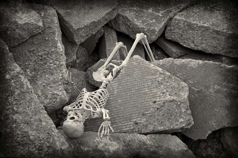 Apocalypse Skeleton stock photo. Image of buried, halloween - 34156070