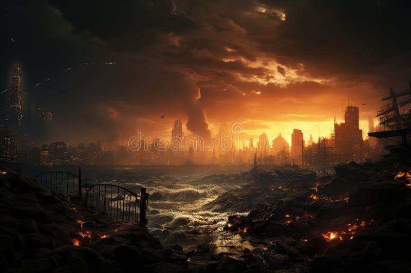 Apocalypse Visualized on a Professional Stockphoto Stock Illustration ...