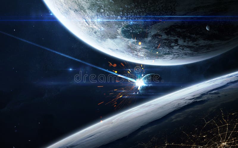 Apocalyptic Background - Planet Exploding Stock Photo - Image of meteor ...