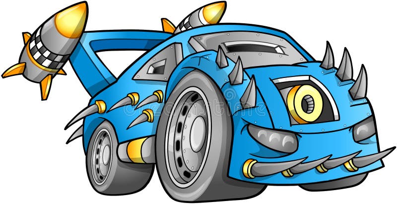 Apocalyptic Car Vehicle Vector Stock Vector - Illustration of blaster ...