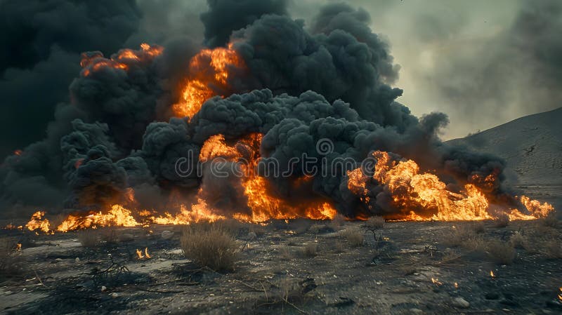 Apocalyptic Fire Inferno Background Image Stock Illustration ...
