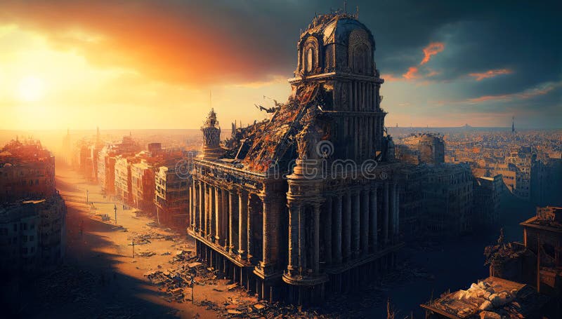 An Apocalyptic Illustration Depicting the Devastating Consequences of a ...