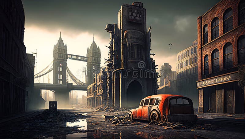 An Apocalyptic Illustration Depicting the Devastating Consequences of a ...