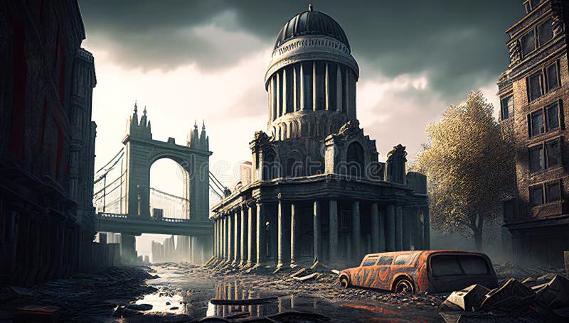 An Apocalyptic Illustration Depicting the Devastating Consequences of a ...