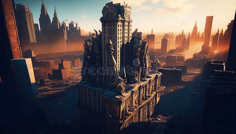 An Apocalyptic Illustration Depicting the Devastating Consequences of a ...