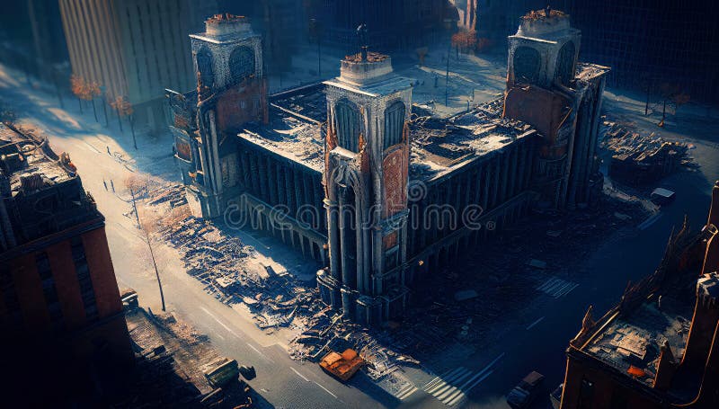 An Apocalyptic Illustration Depicting the Devastating Consequences of a ...