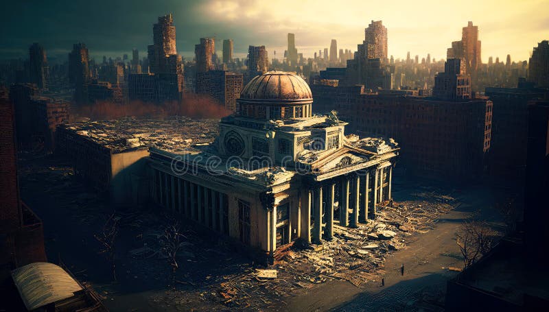 An Apocalyptic Illustration Depicting the Devastating Consequences of a ...