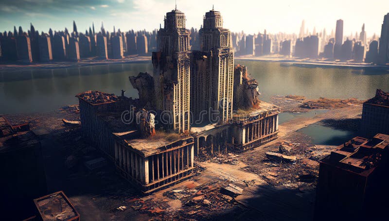 An Apocalyptic Illustration Depicting the Devastating Consequences of a ...