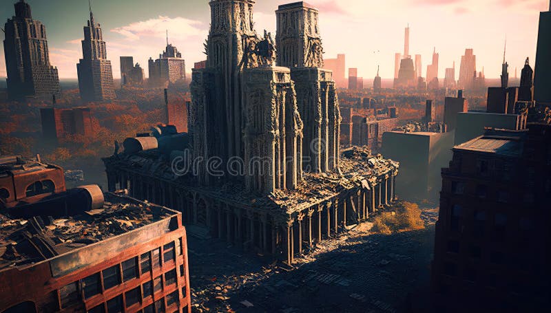 An Apocalyptic Illustration Depicting the Devastating Consequences of a ...