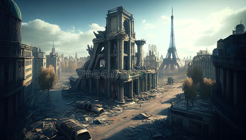 An Apocalyptic Illustration Depicting the Devastating Consequences of a ...