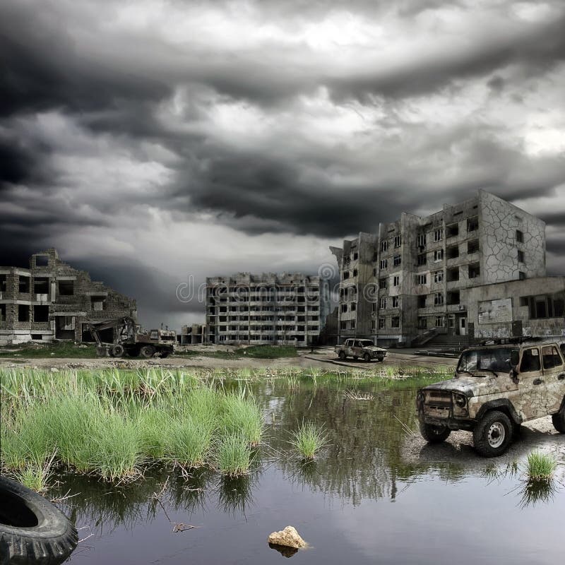 Apocalyptic landscape stock image. Image of home, urban - 19550609