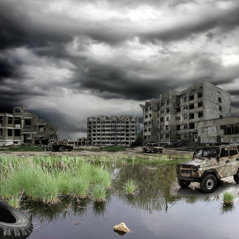 Apocalyptic landscape stock image. Image of home, urban - 19550609