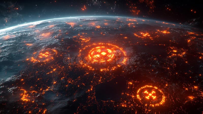 Apocalyptic Planetary Inferno Stock Illustration - Illustration of ... Apocalyptic Planetary Inferno Stock Illustration - Illustration of ...