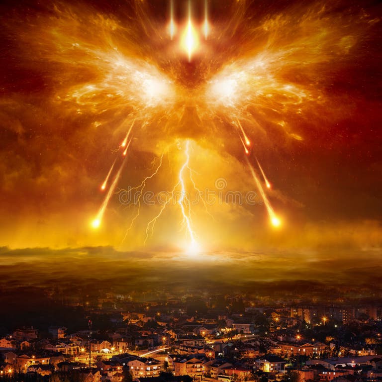 Apocalyptic Religious Image â€“ Armageddon Battle between Forces of ...