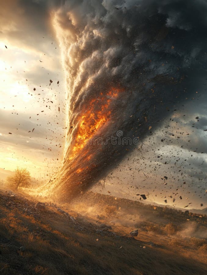 Apocalyptic Storm Aftermath: Cinematic Drama Tornado Destruction ...